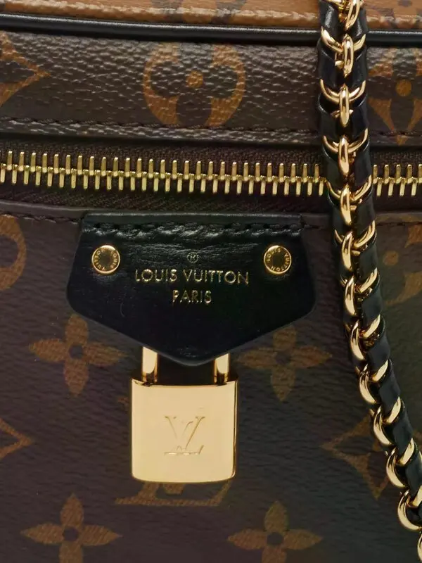 LOUIS VUITTON Pm Vanity Chain Monogram Reverse Canvas Make Up Bag