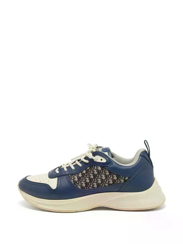 Dior B25 Runner Sneakers With Navy Oblique Jacquard Panels