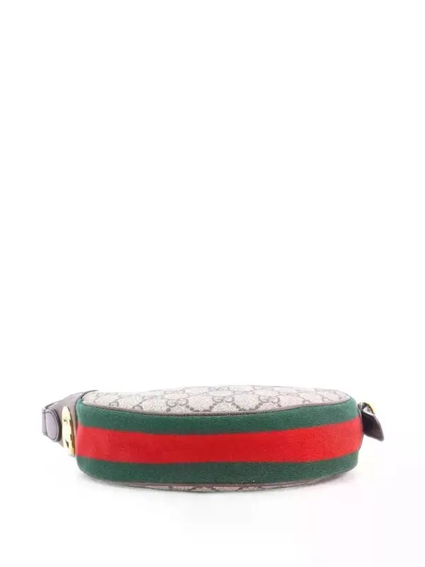 Gucci Ophidia Half Moon Bag Gg Coated Canvas Mini Hobo Bag