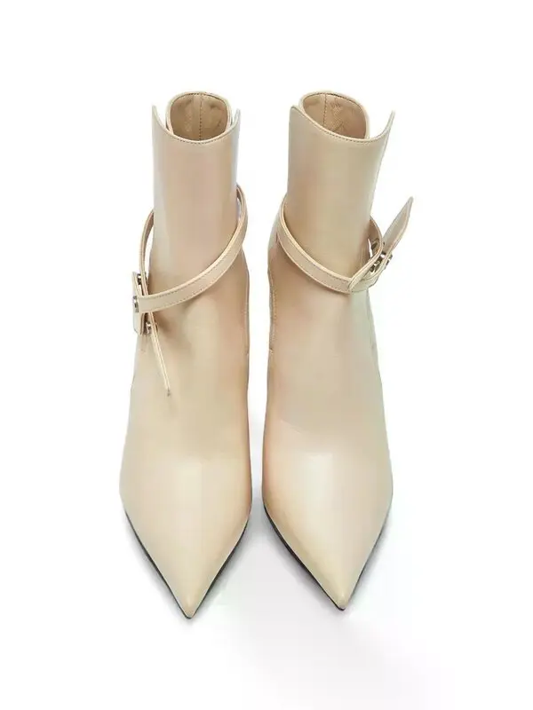 Off-White Leather Ankle Boots