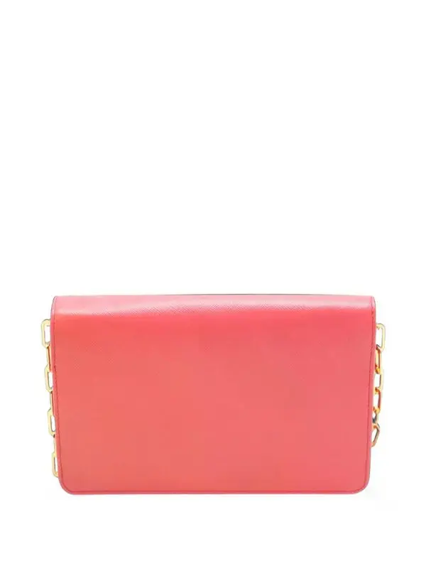 Prada 2013-2015 Saffiano Lux Wallet On Chain Crossbody Bag