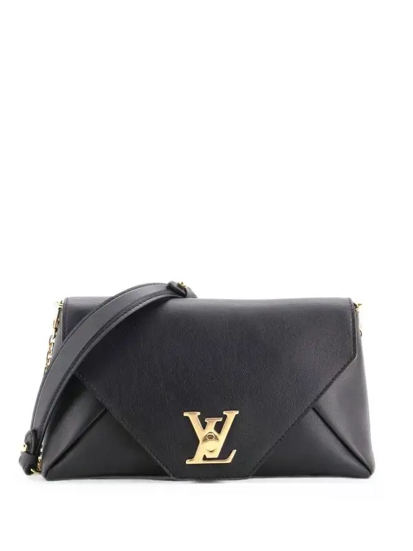 LOUIS VUITTON Love Note Chain Clutch Leather Crossbody Bag