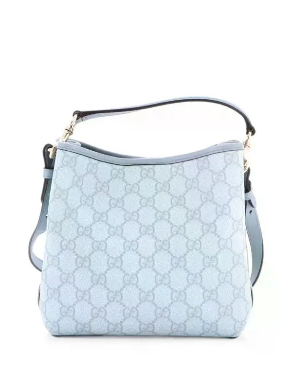 Gucci Gg Emblem Gg Coated Canvas Small Bucket Bag