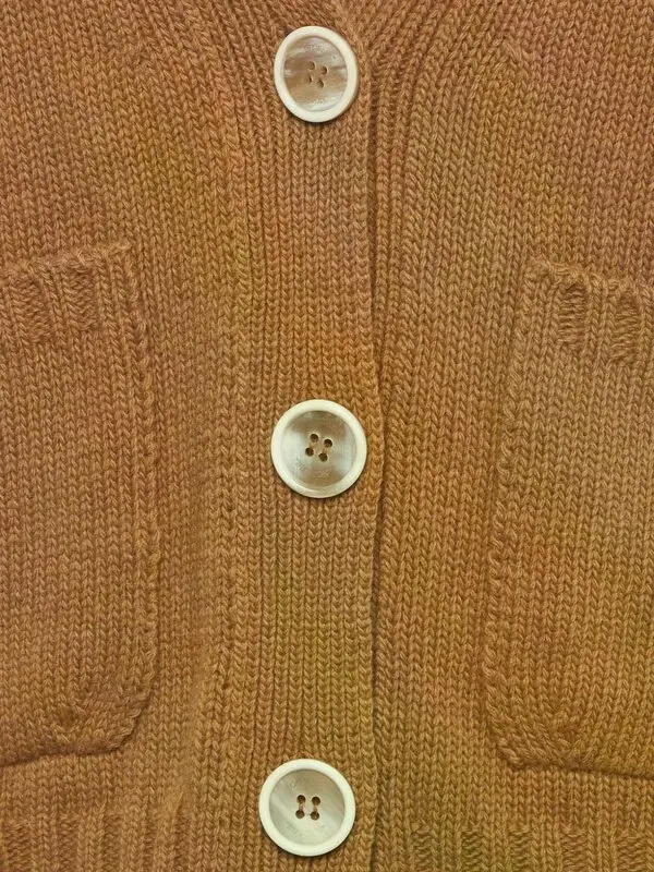 Off-White Floral Embroidered Knit Cardigan