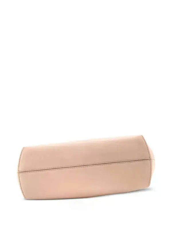 Fendi Small Clutch Bag In Leather - Neutrals