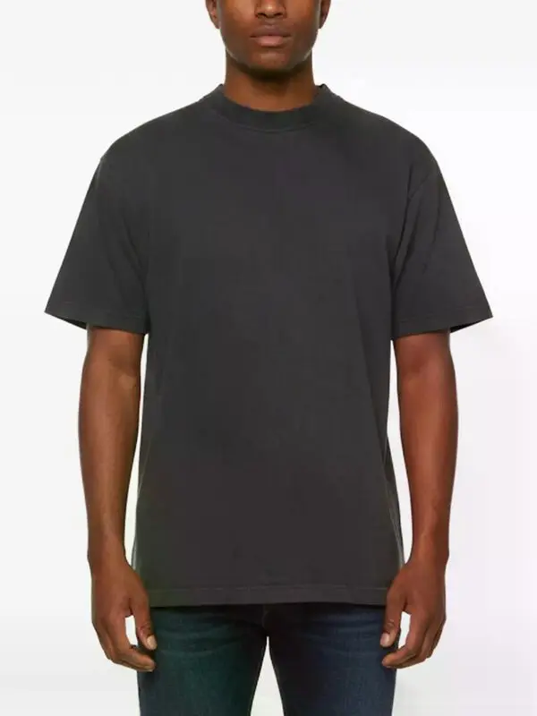 Balenciaga Faded Effect Logo Print T-shirt - Grey