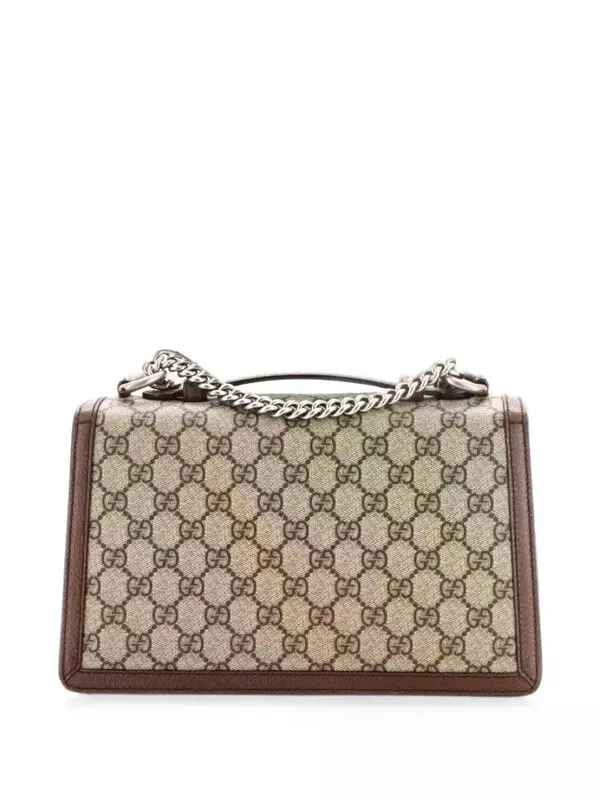 Gucci Dionysus Top Handle Chain Bag Gg Coated Canvas Small Satchel