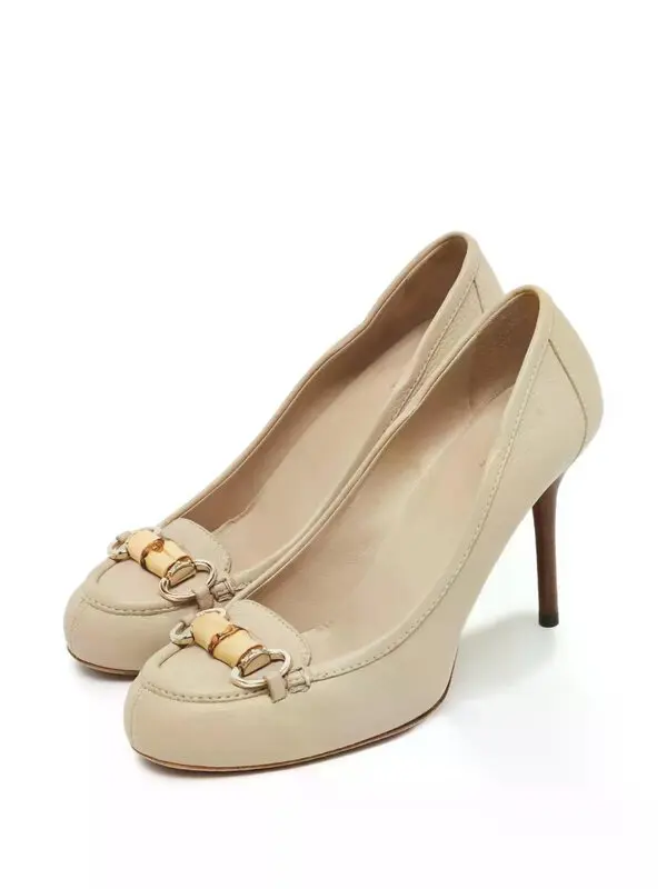 Gucci Bamboo Horsebit Heeled Pumps
