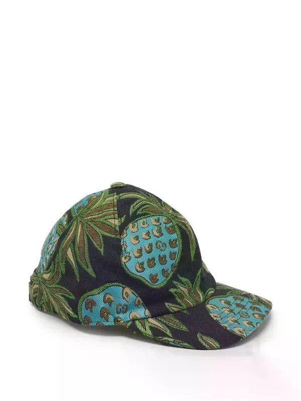 Gucci Pineapple Jacquard Baseball Cap - Black