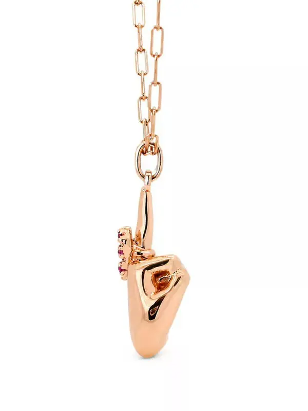 DI VOLPE Milano Ruby-embellished Hand Pendant Necklace