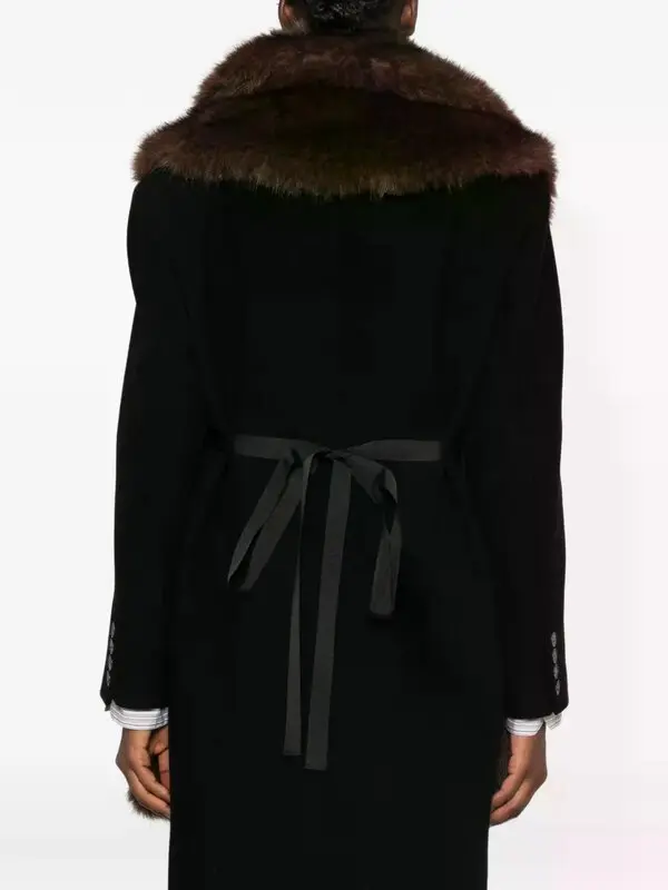 LE SULLY STUDIO Faux-fur Panelled Longline Jacket