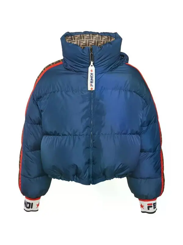 Fendi X Fila Zucca-pattern Reversible Puffer Jacket