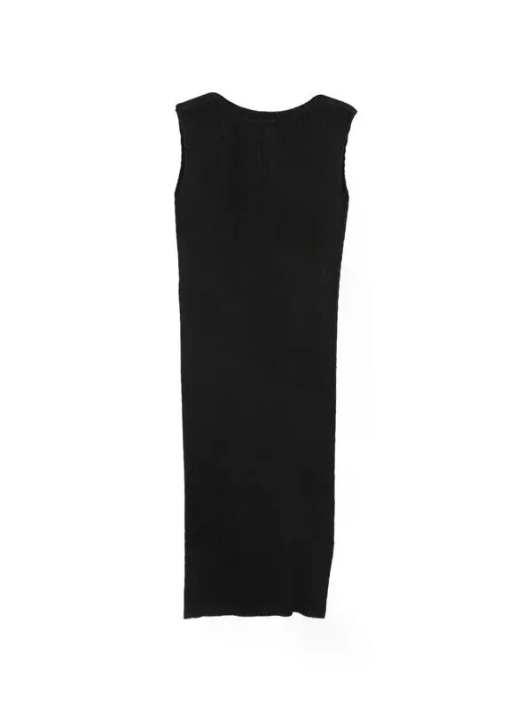 Issey Miyake Plissé Sleeveless Midi Dress - Black