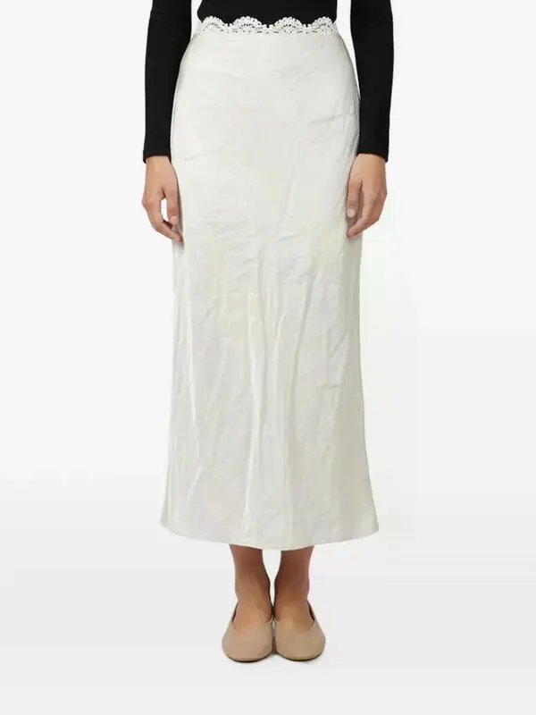 Magda Butrym Crochet-trim Slit Maxi Skirt - Neutrals