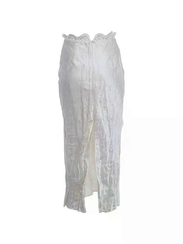 Magda Butrym Crochet Trim Maxi Skirt - Neutrals