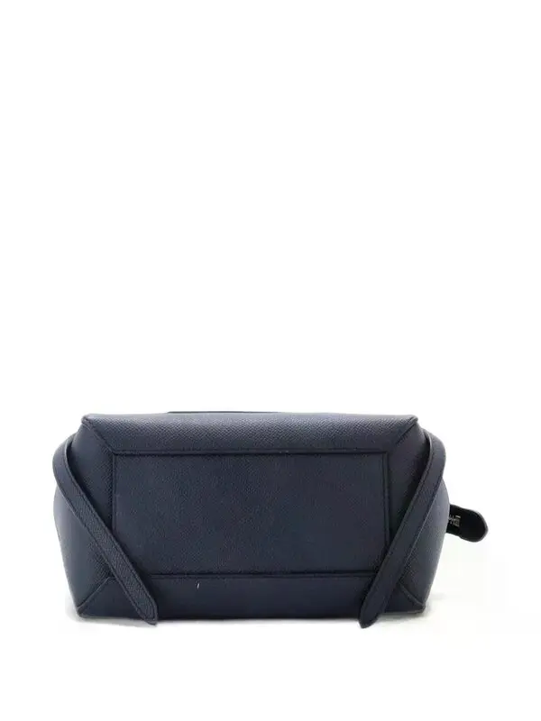 Celine Belt Bag Textured Leather Nano Shoulder Bag - Blue