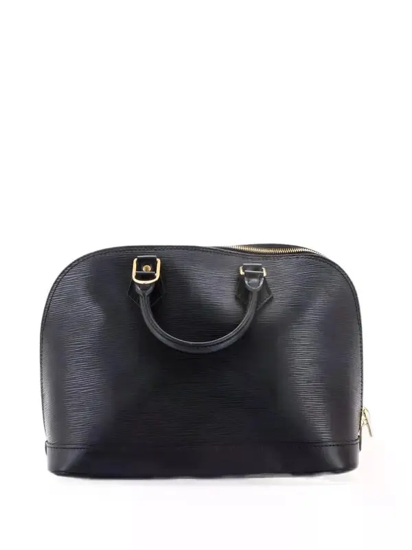 LOUIS VUITTON Vintage Alma Handbag Epi Leather Pm Satchel - Black