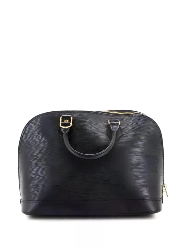 LOUIS VUITTON Vintage Alma Handbag Epi Leather Pm Satchel - Black