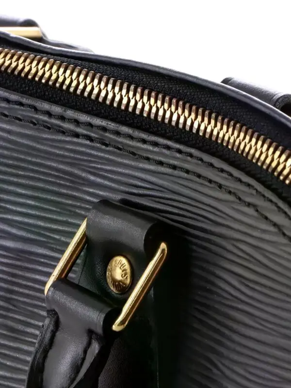 LOUIS VUITTON Vintage Alma Handbag Epi Leather Pm Satchel - Black