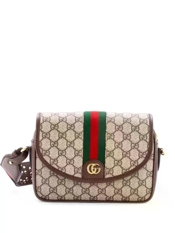 Gucci Ophidia Flap Gg Coated Canvas Small Shoulder Bag