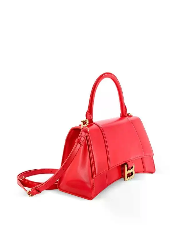 Balenciaga Hourglass Top Handle Bag Small Satchel - Red