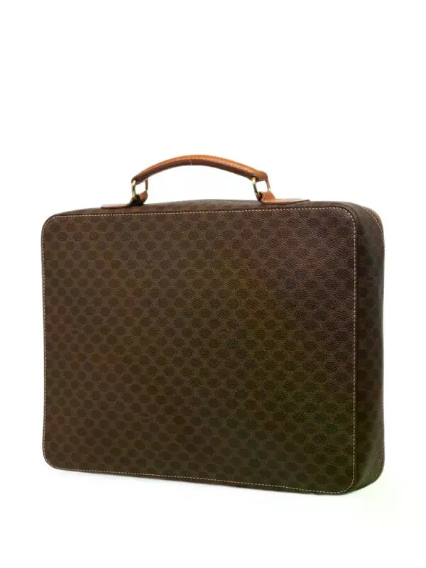 Celine 1996 Macadam Coated Canvas Briefcase Business Bag