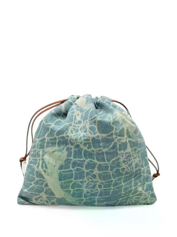 Loewe Denim Drawstring Bag - Blue