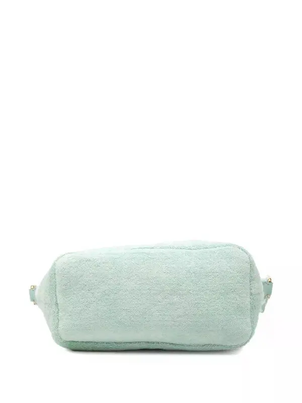Miu Miu Terry Cloth Logo Handbag - Green