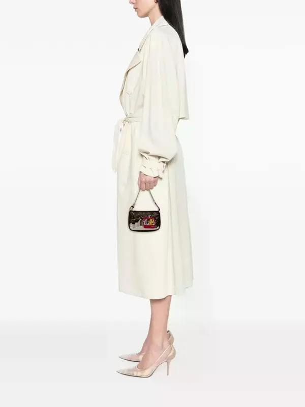 LOUIS VUITTON 2019 Monogram Christmas Animation Mini Courchevel Pochette Accessories Handbag - Brown