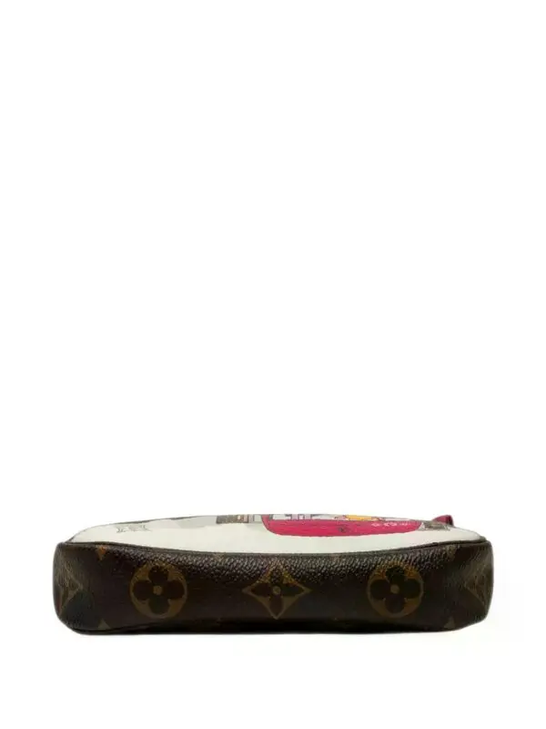 LOUIS VUITTON 2019 Monogram Christmas Animation Mini Courchevel Pochette Accessories Handbag - Brown