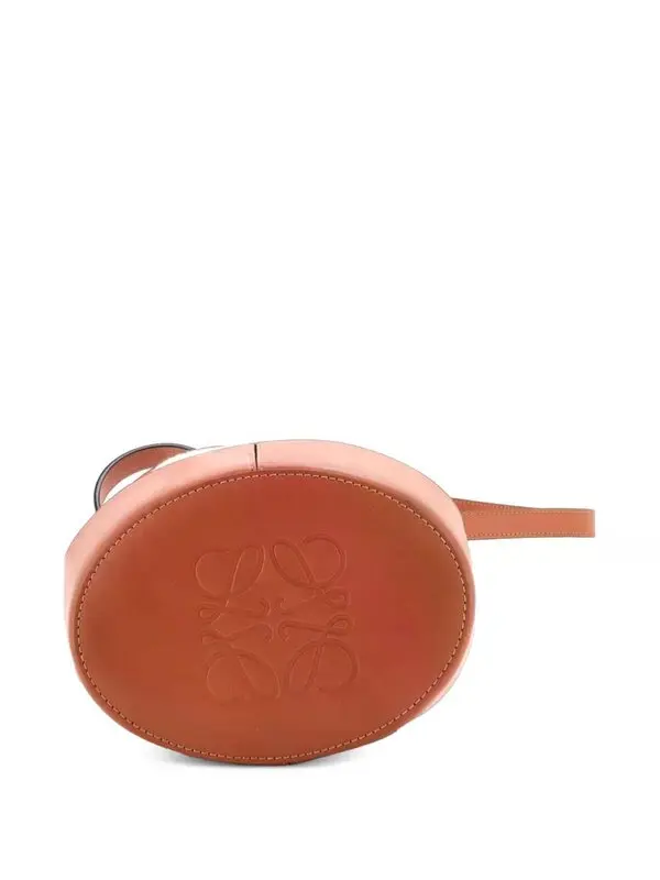 Loewe Balloon Canvas And Leather Medium Bucket Bag - Brown