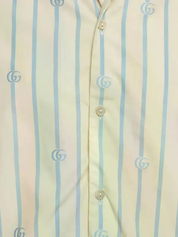 Gucci Gg-monogram Striped Shirt