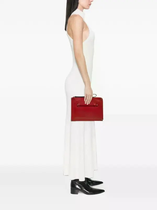 Valentino Garavani Leather Rockstud Clutch