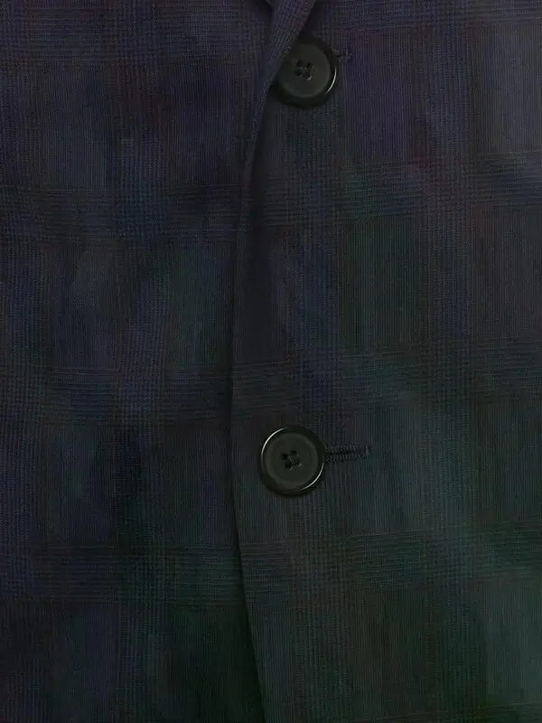LANVIN Windowpane Single-breasted Blazer - Blue