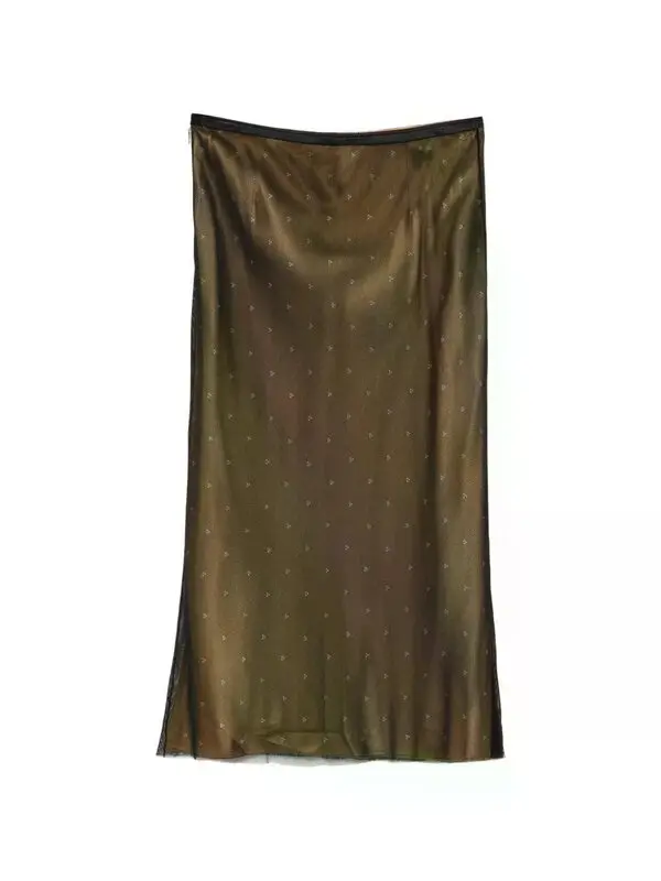 LESS Commuter Polka-dot Skirt - Black