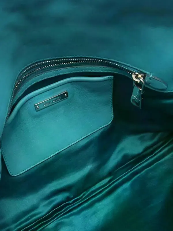 Miu Miu Matelassé Nappa Crystal Chain Satchel