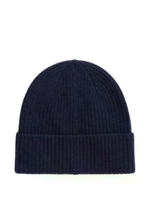 Tommy Hilfiger Ribbed-knit Logo-plaque Beanie Hat