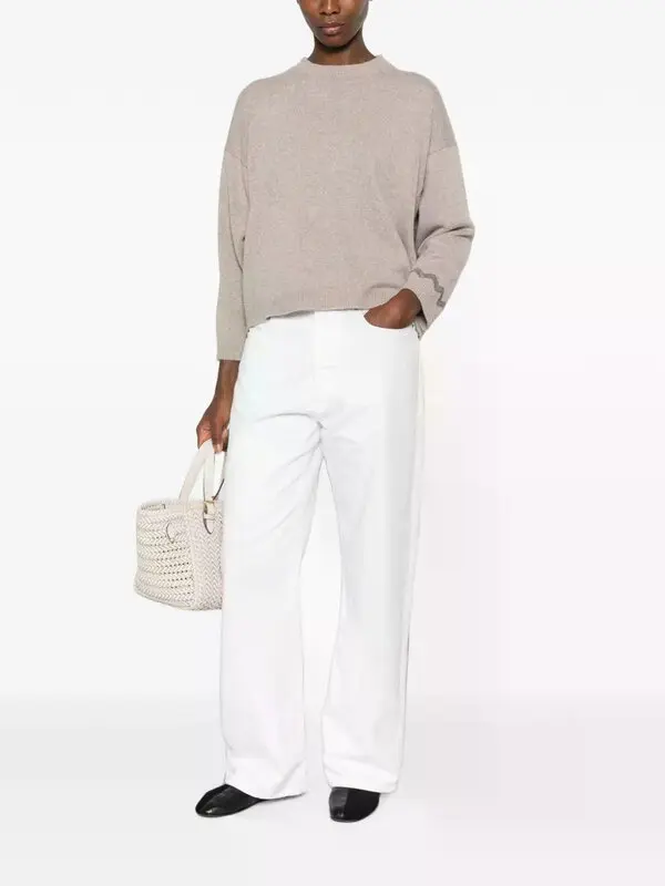 PANICALE Bead-embellished Drop Shoulder Sweater