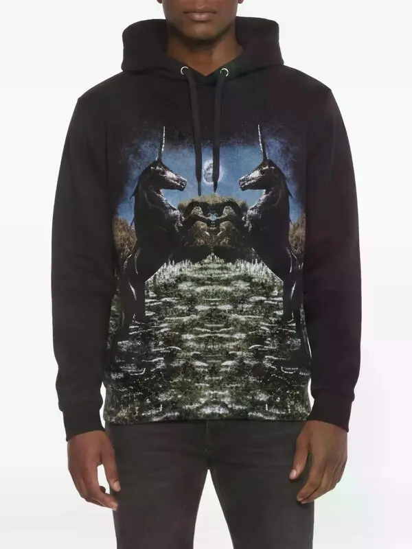 Burberry Graphic Print Hoodie - Black
