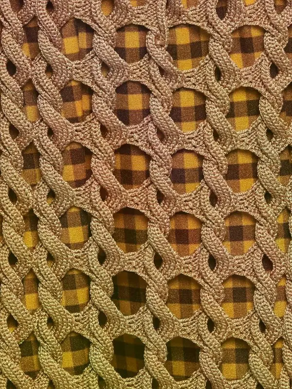 Fendi Openwork Aran-knit Midi Skirt