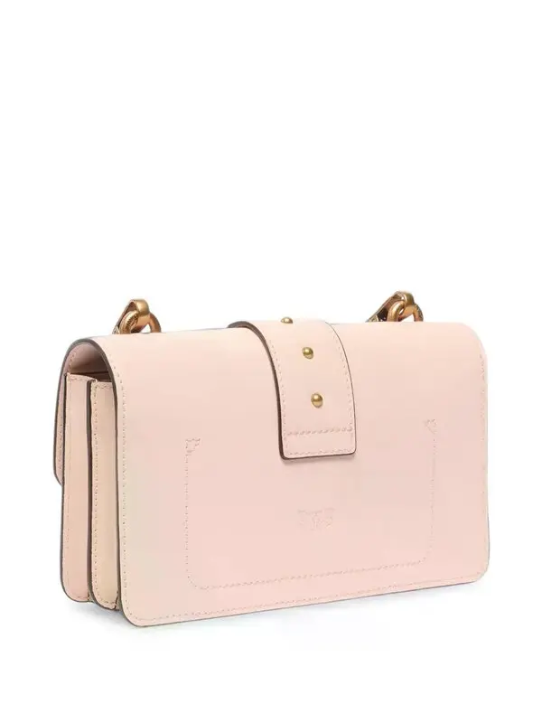 Pinko Love Birds Crystal-embellished Shoulder Bag - Pink