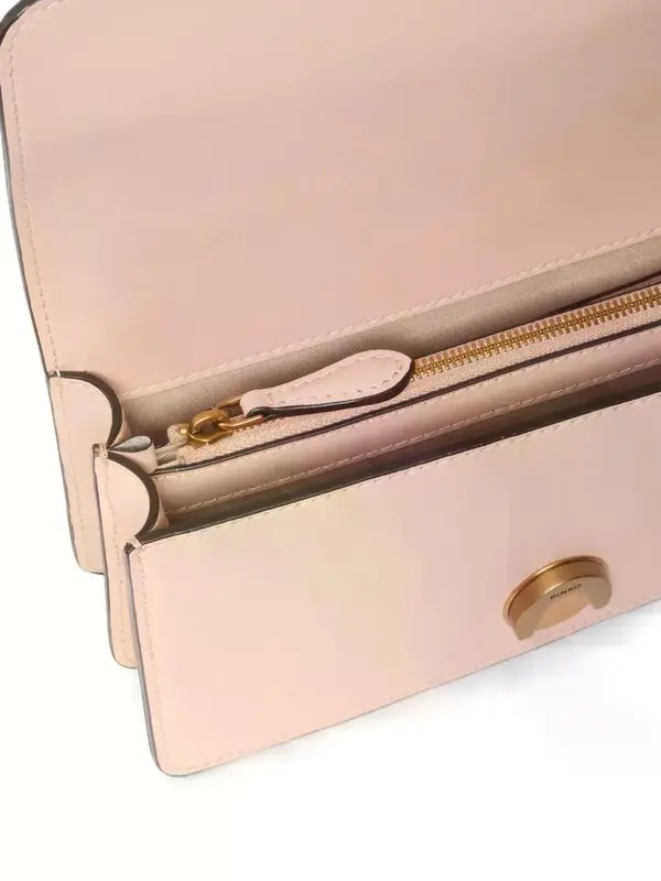 Pinko Love Birds Crystal-embellished Shoulder Bag - Pink