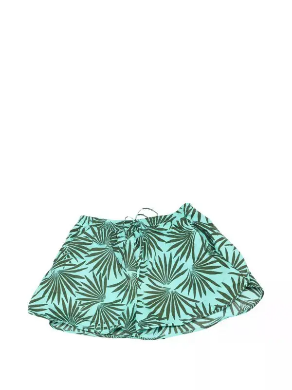 Diane Von Furstenberg Tropical Print Drawstring Shorts - Blue