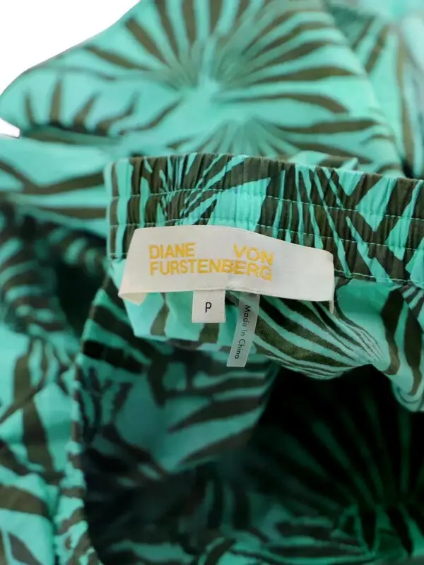 Diane Von Furstenberg Tropical Print Drawstring Shorts