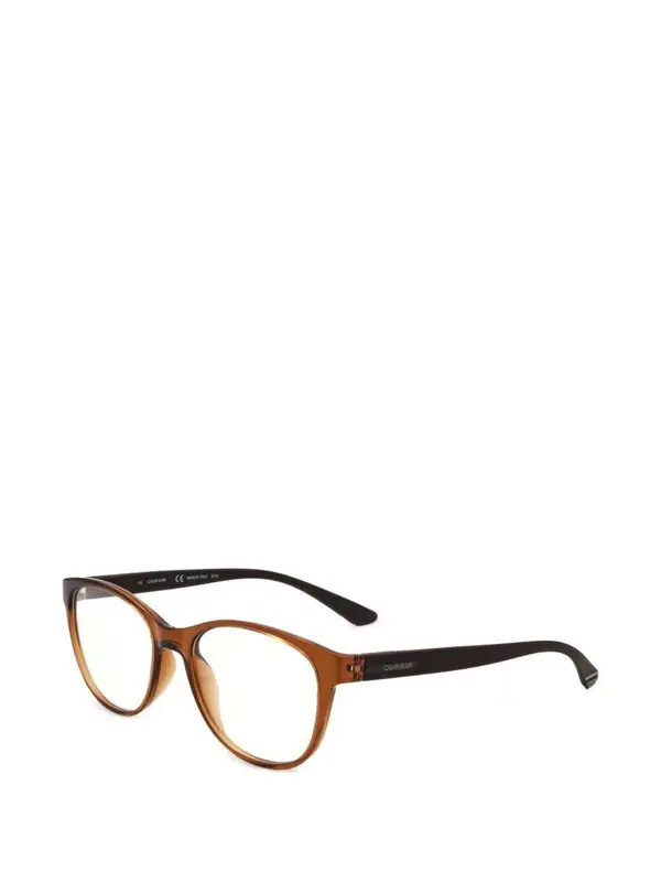 Calvin Klein Round Frame Eyeglasses - Brown