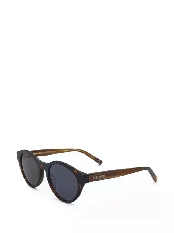 Missoni Tortoiseshell-effect Round-frame Sunglasses