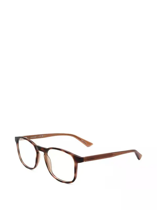Calvin Klein Tortoiseshell-effect Square-frame Glasses
