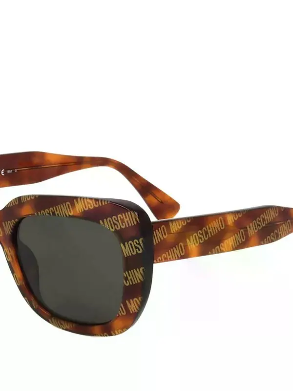 Moschino Logo-print Tortoiseshell-effect Sunglasses