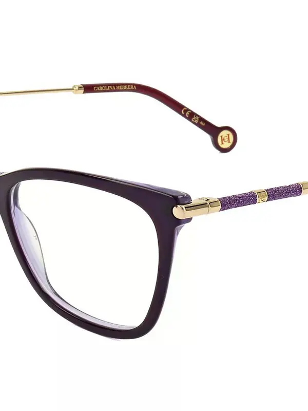 Carolina Herrera Glitter-embellished Cat-eye Glasses