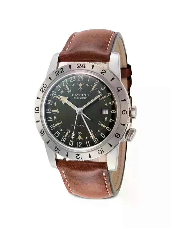 GLYCINE Airman The Chief Gmt 40mm Watch - Green